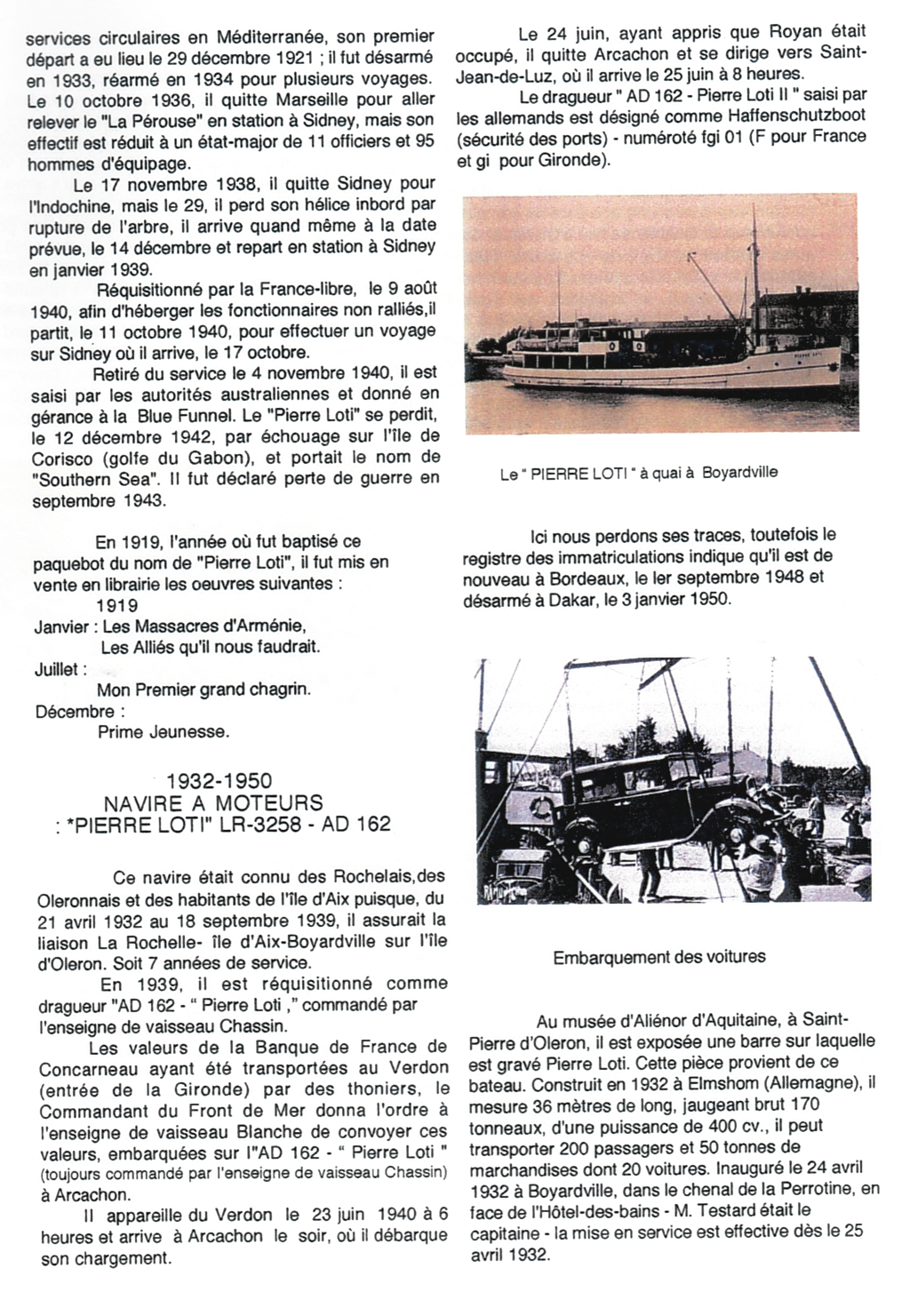 Navires portant le nom de Pierre Loti | Association Internationale des ...
